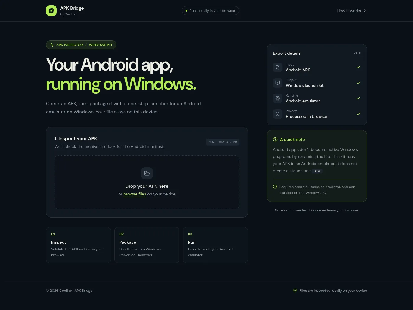 APK2EXE Converter