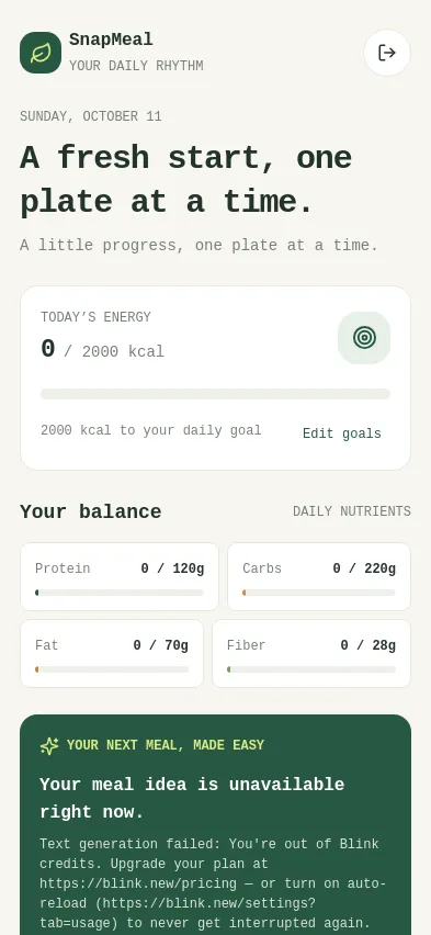 SnapMeal Tracker