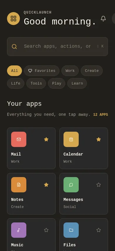 QuickLaunch Mobile