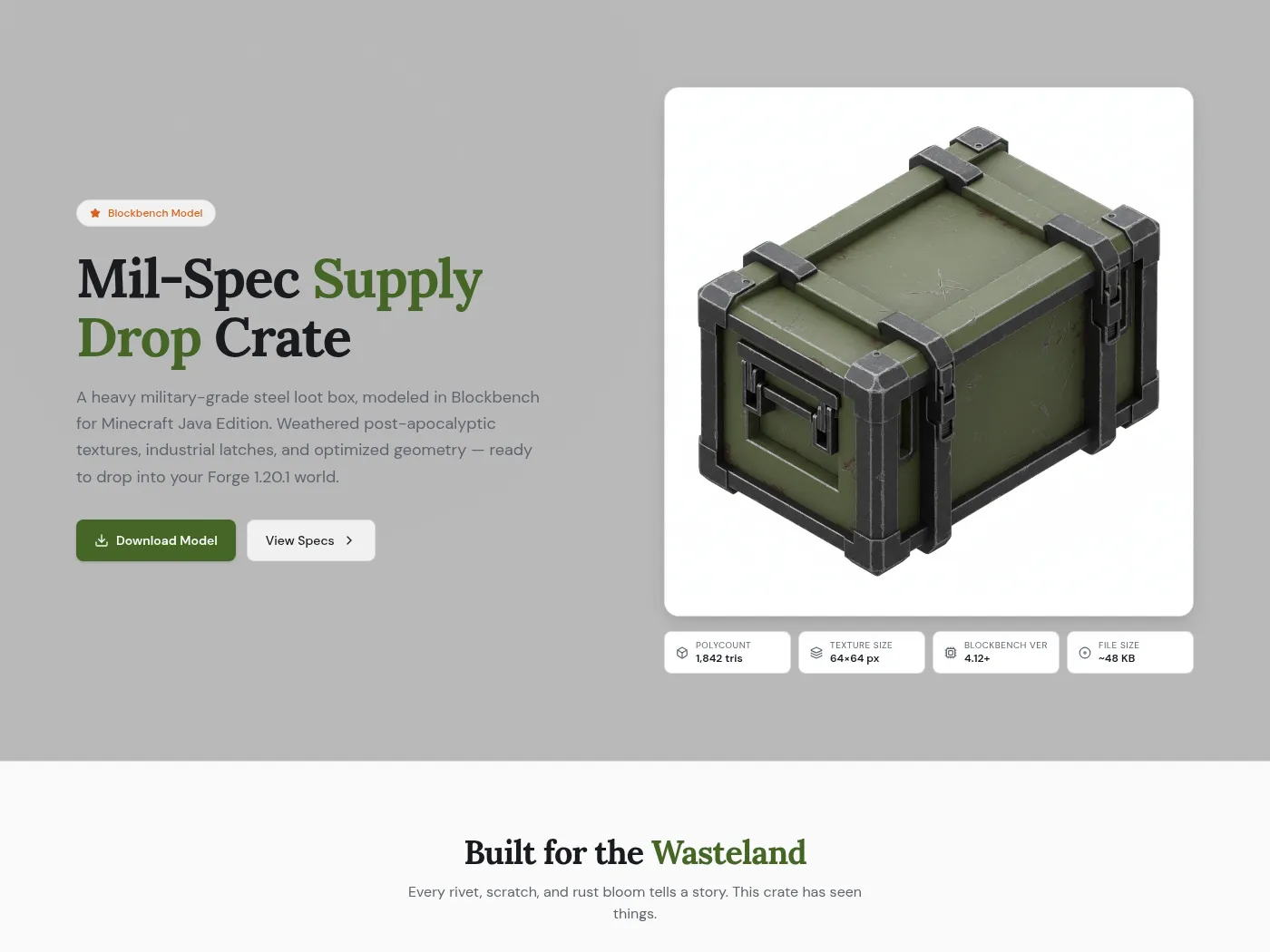 Blockbench Crate Creator