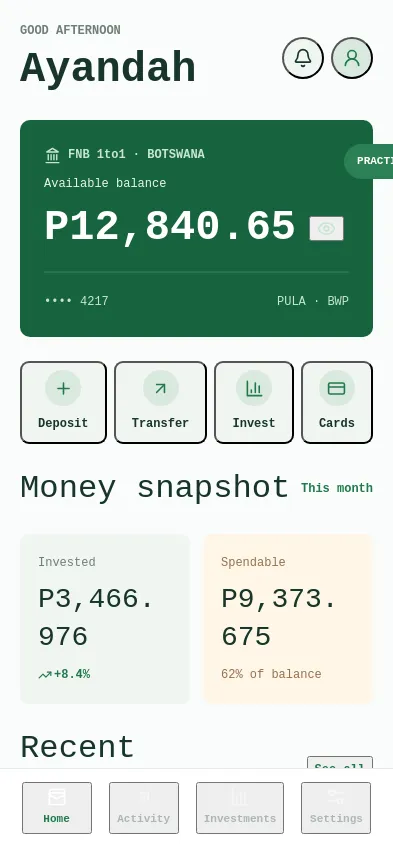 Botswana Wallet Simulator