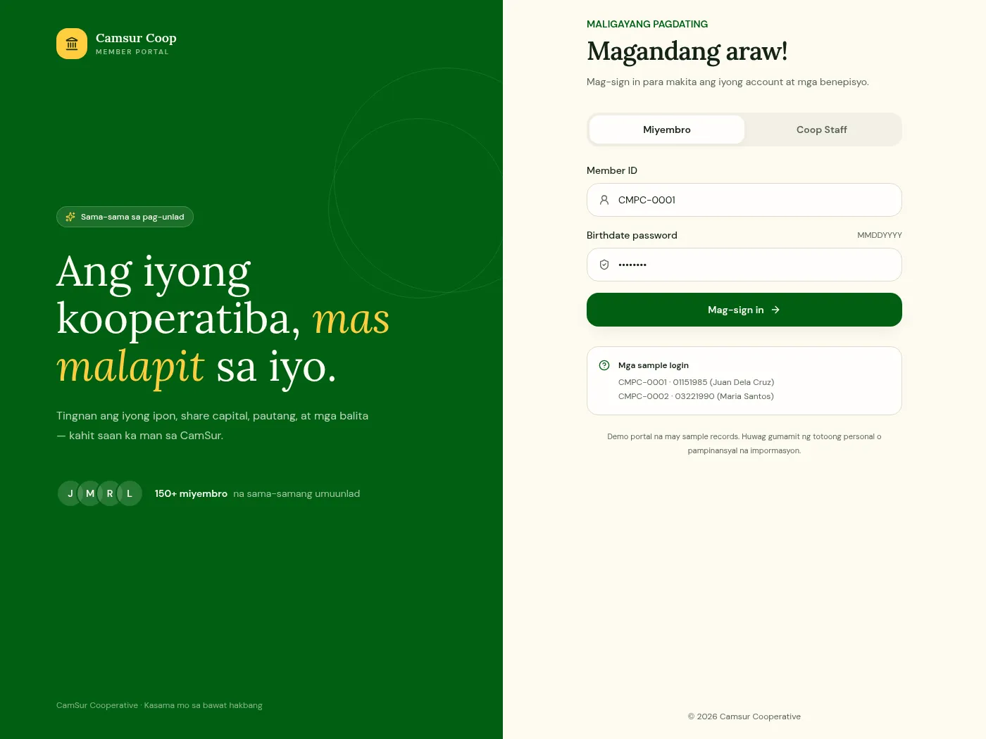 Camsur Coop Portal