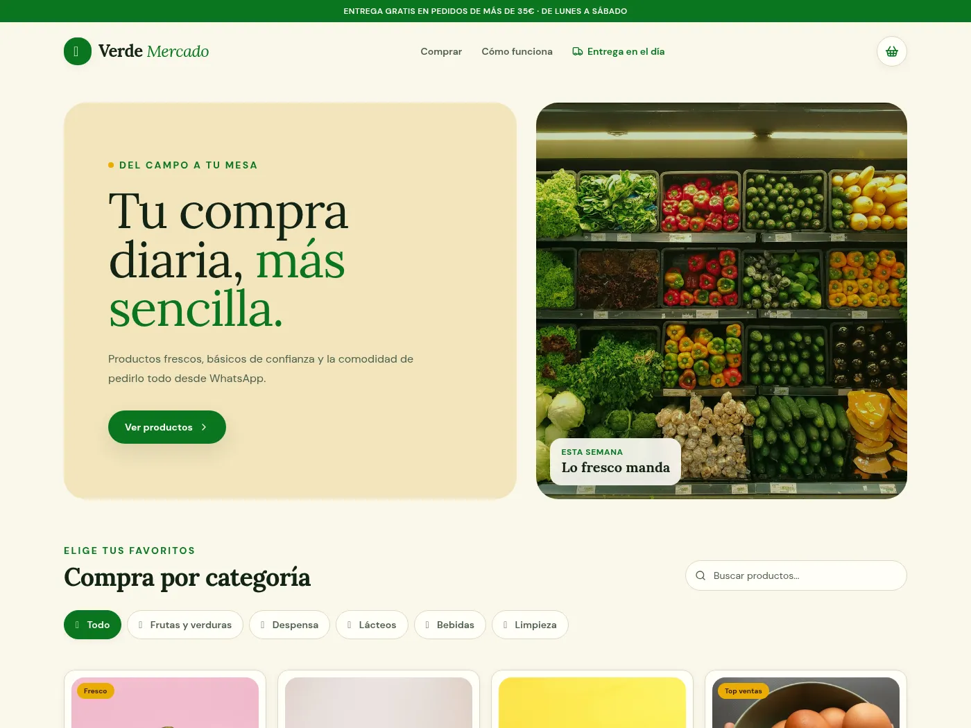 Supermercado WhatsApp Shop