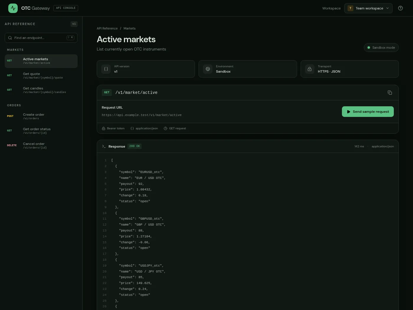 Quotex OTC API Gateway