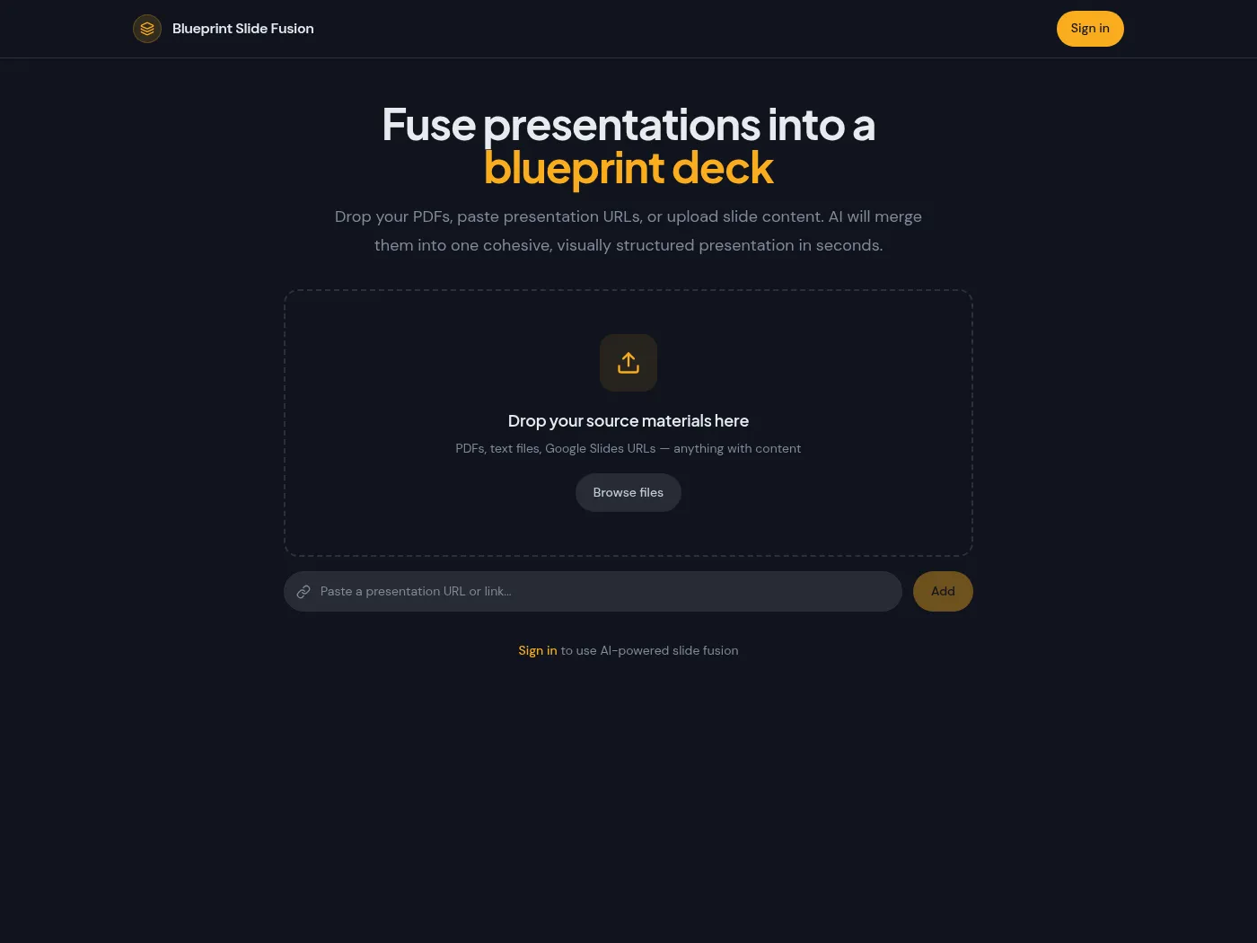 Blueprint Slide Fusion