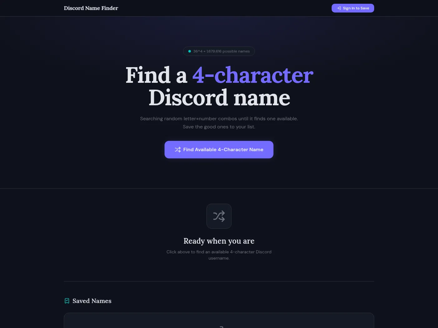 Discord Name Finder