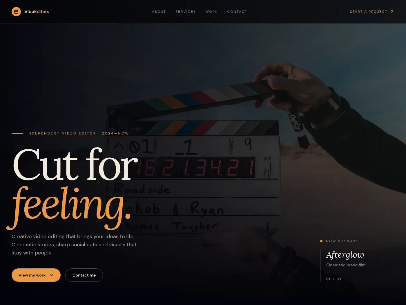 VibeEditors Portfolio Site