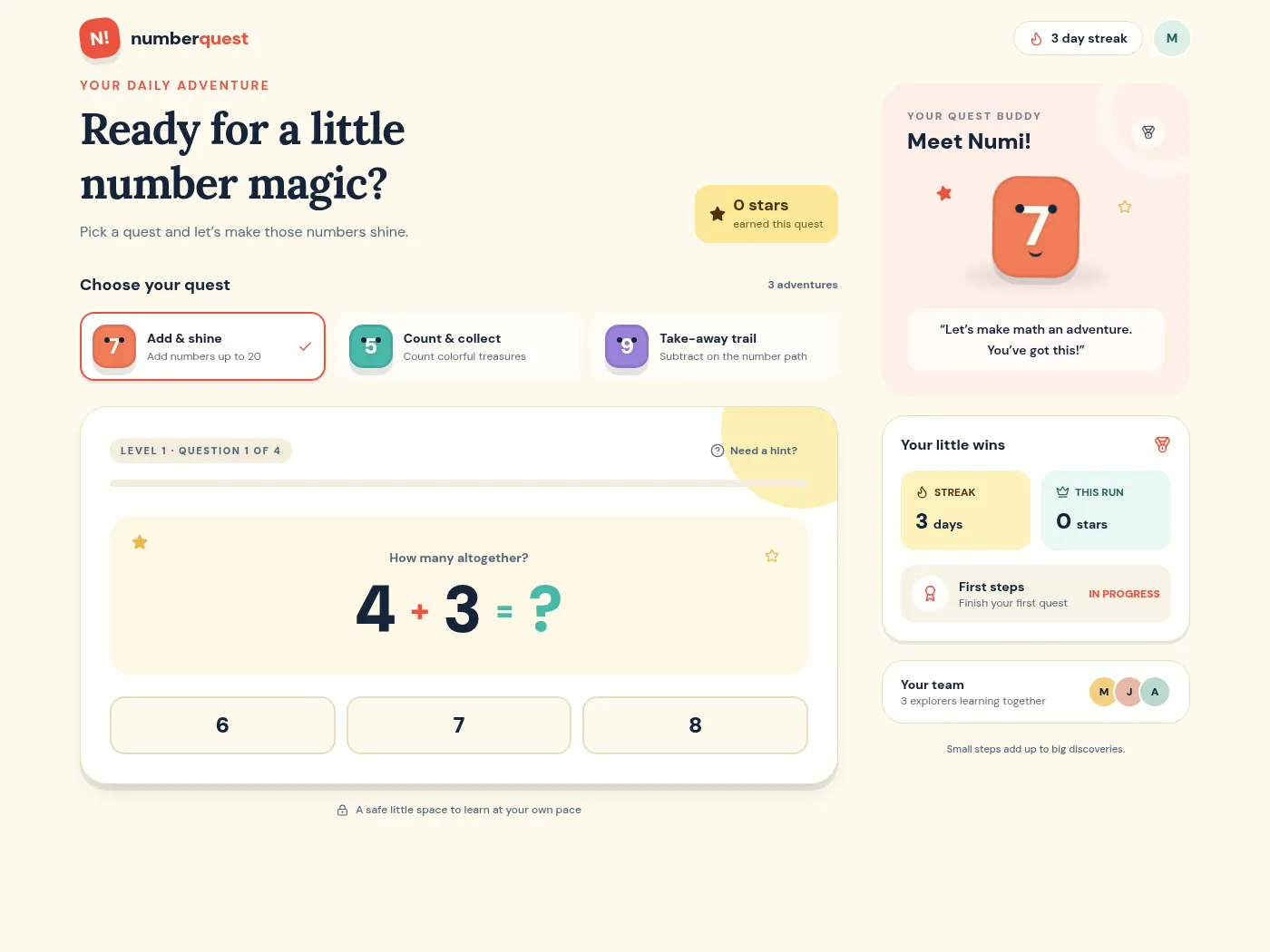 NumberQuest Math Game
