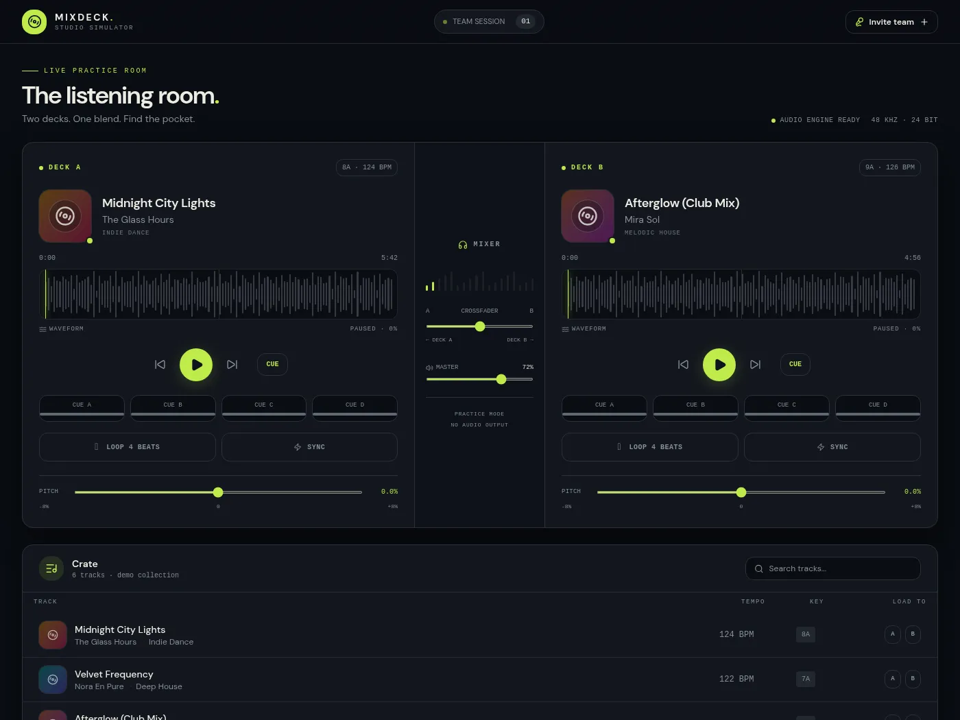 MixDeck Simulator