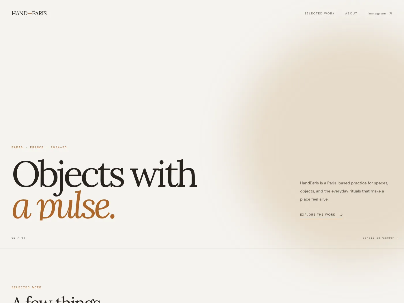HandParis Portfolio Site