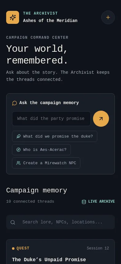 DungeonMaster AI Assistant