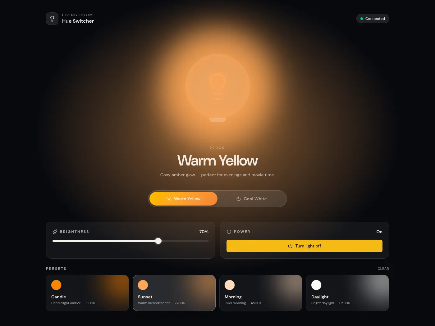 Smart Light Hue Switcher