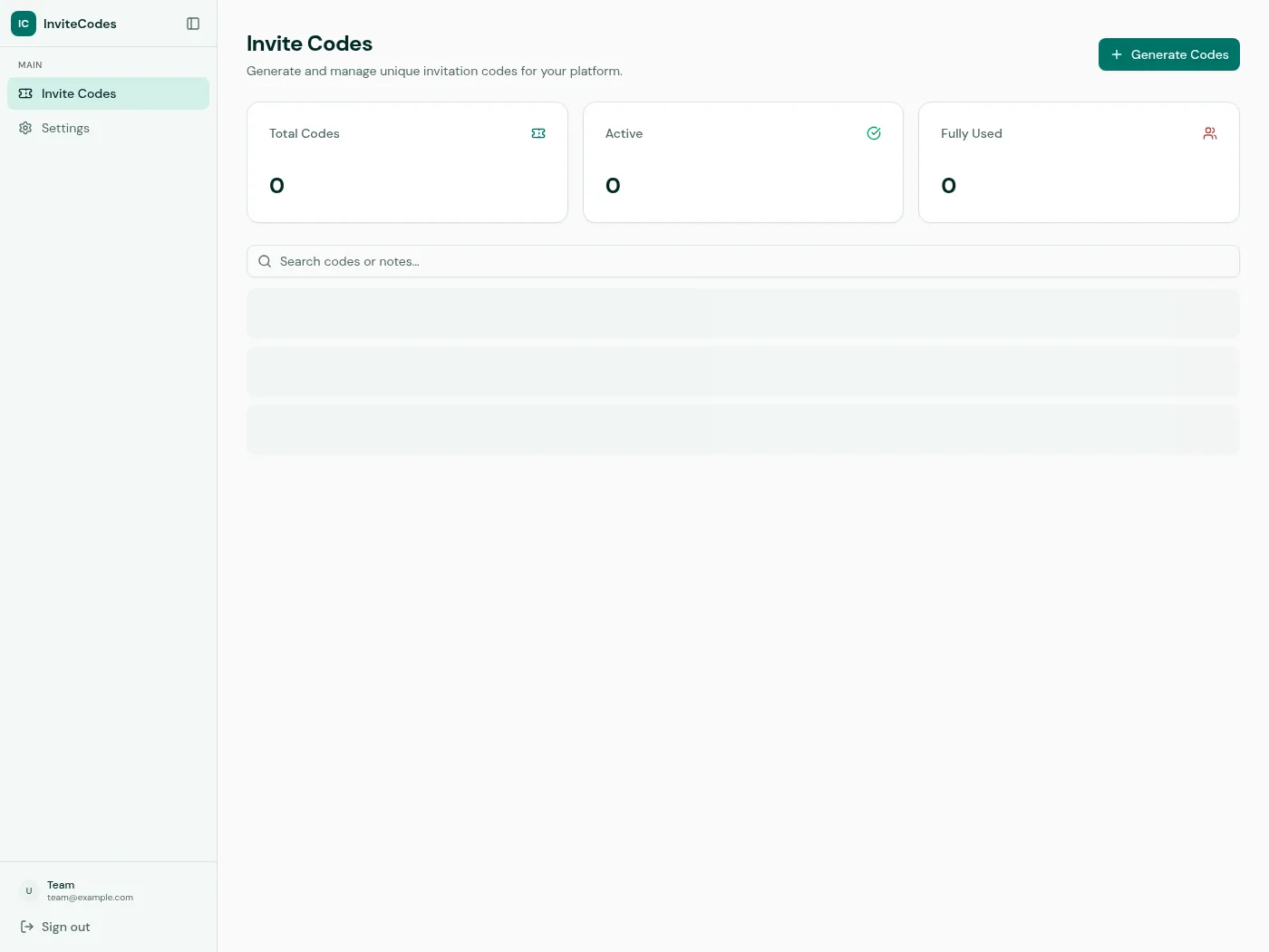 InviteCode Manager