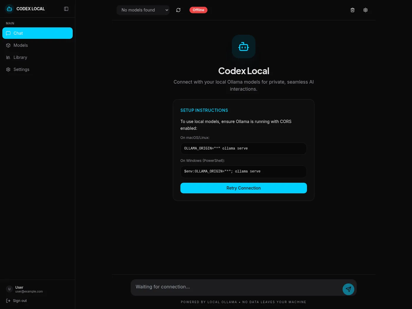 Codex Ollama Desktop Clone