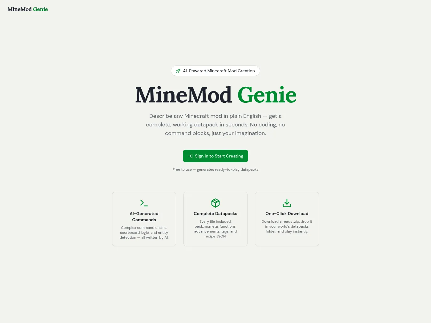 MineMod Genie