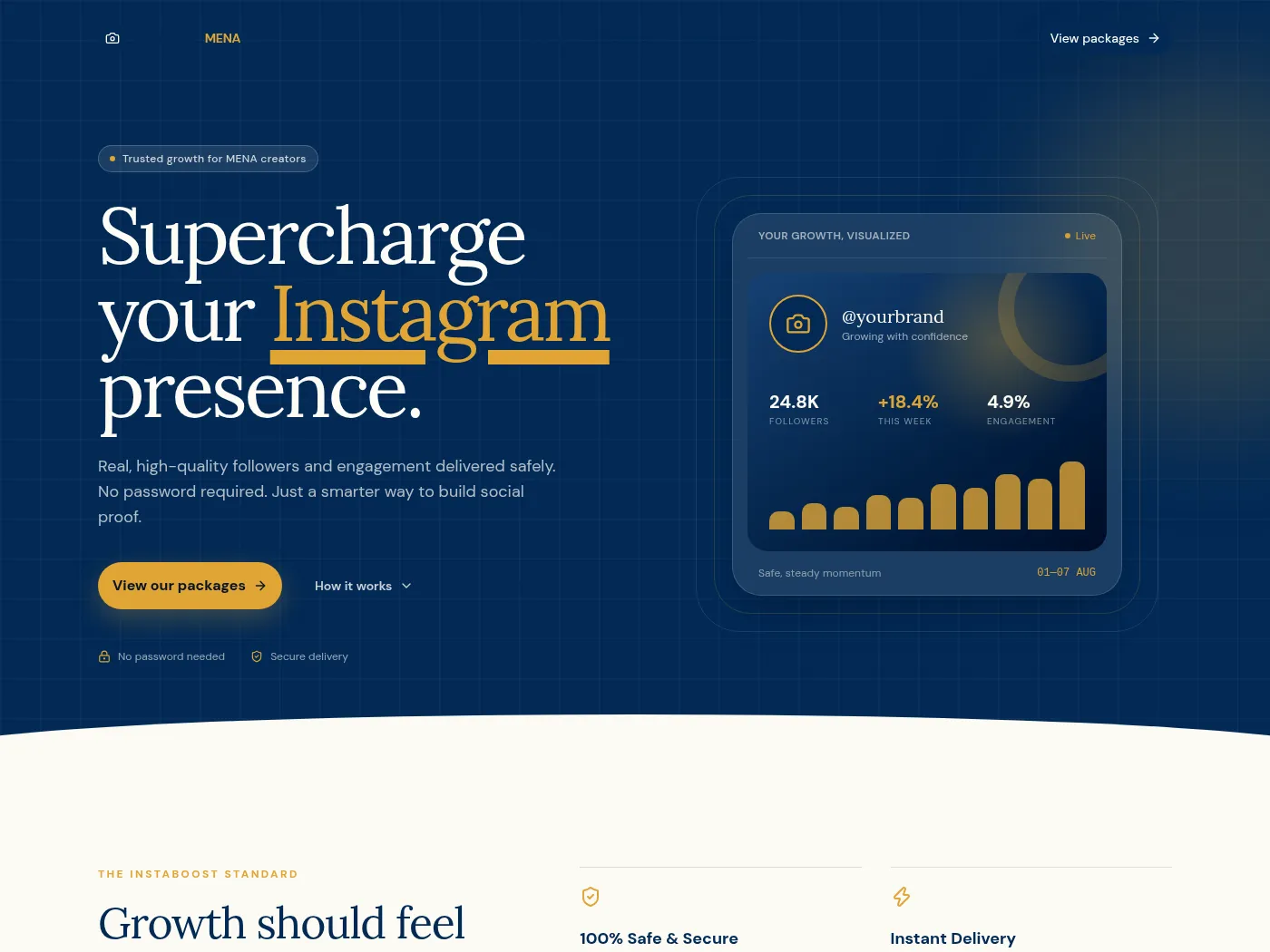 InstaBoost MENA Landing