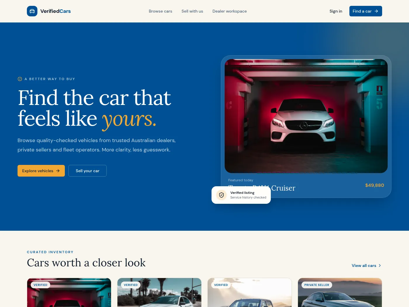 VerifiedCars Marketplace