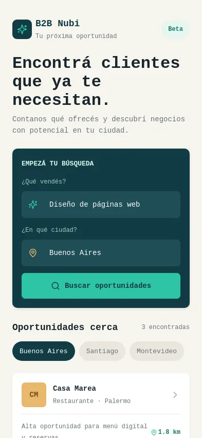 B2B Nubi Client Finder