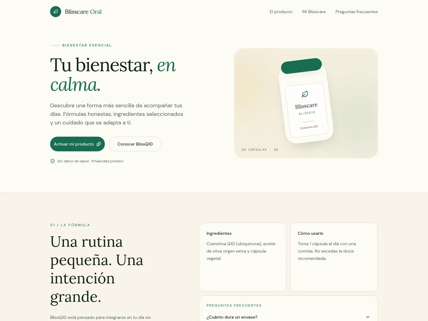 Blisscare Oral Web MVP