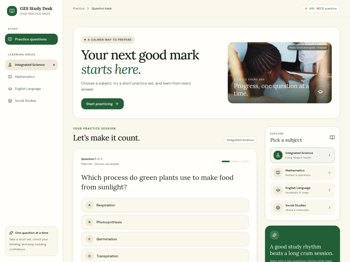 GES Exam Prep Hub