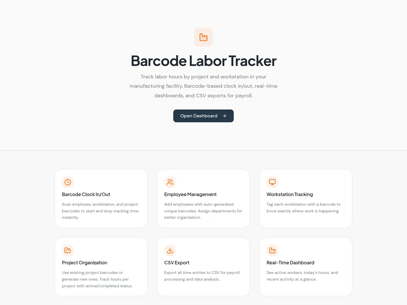 Barcode Labor Tracker