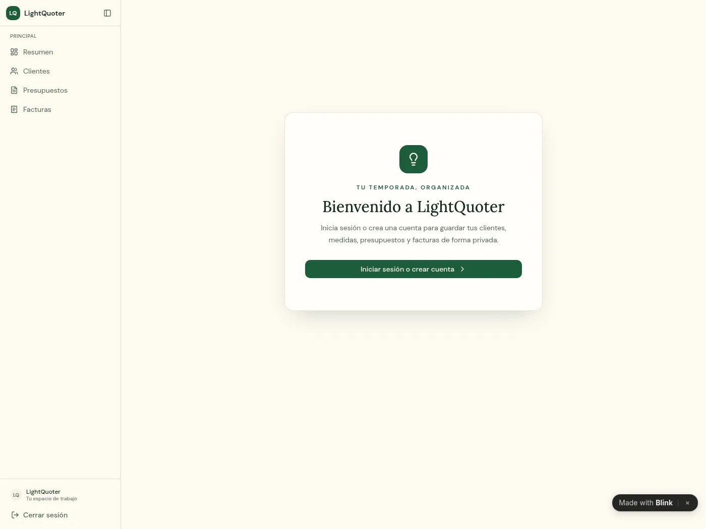 LightQuoter Dashboard