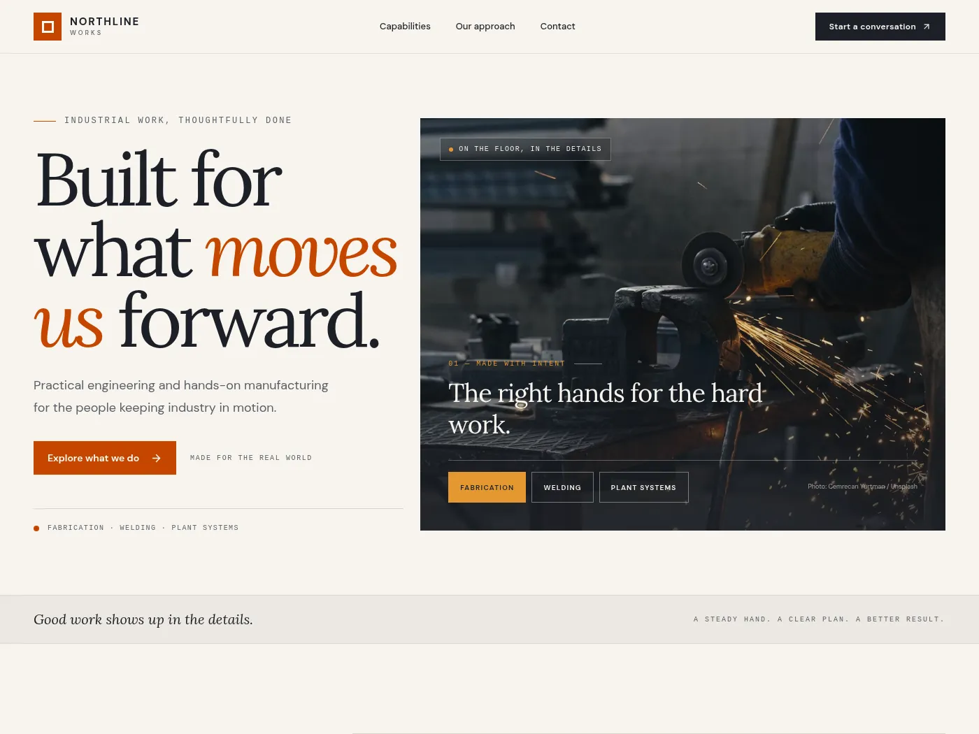 Industrial Web Layout