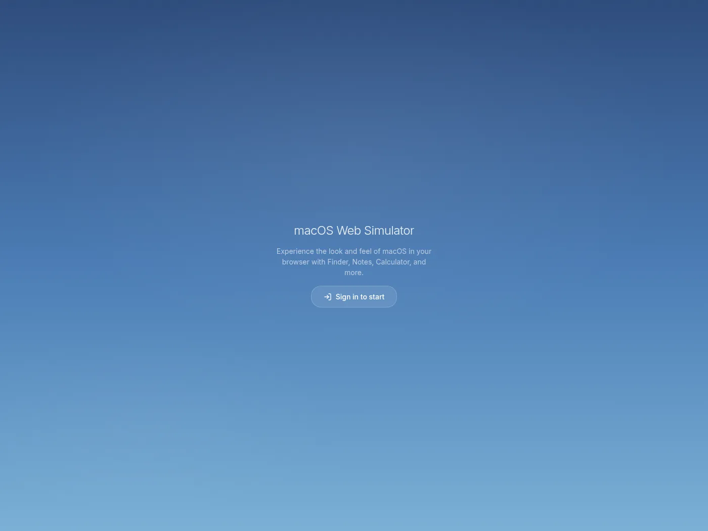 Mac OS Web Simulator