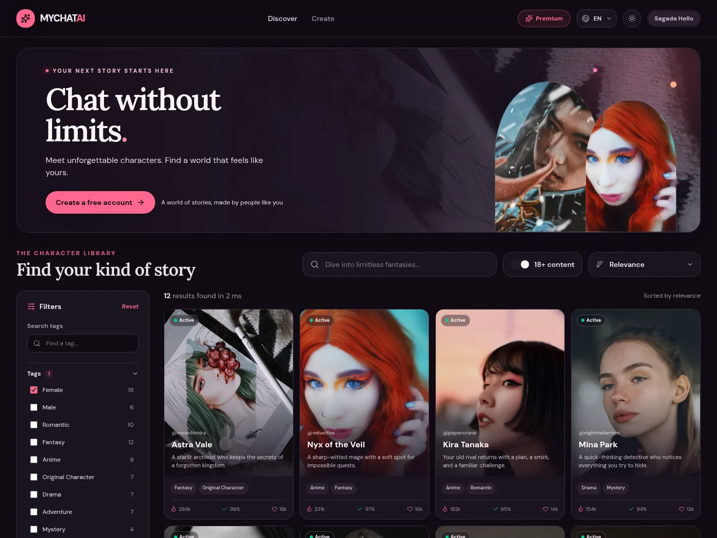 SpicyChat Discovery Portal