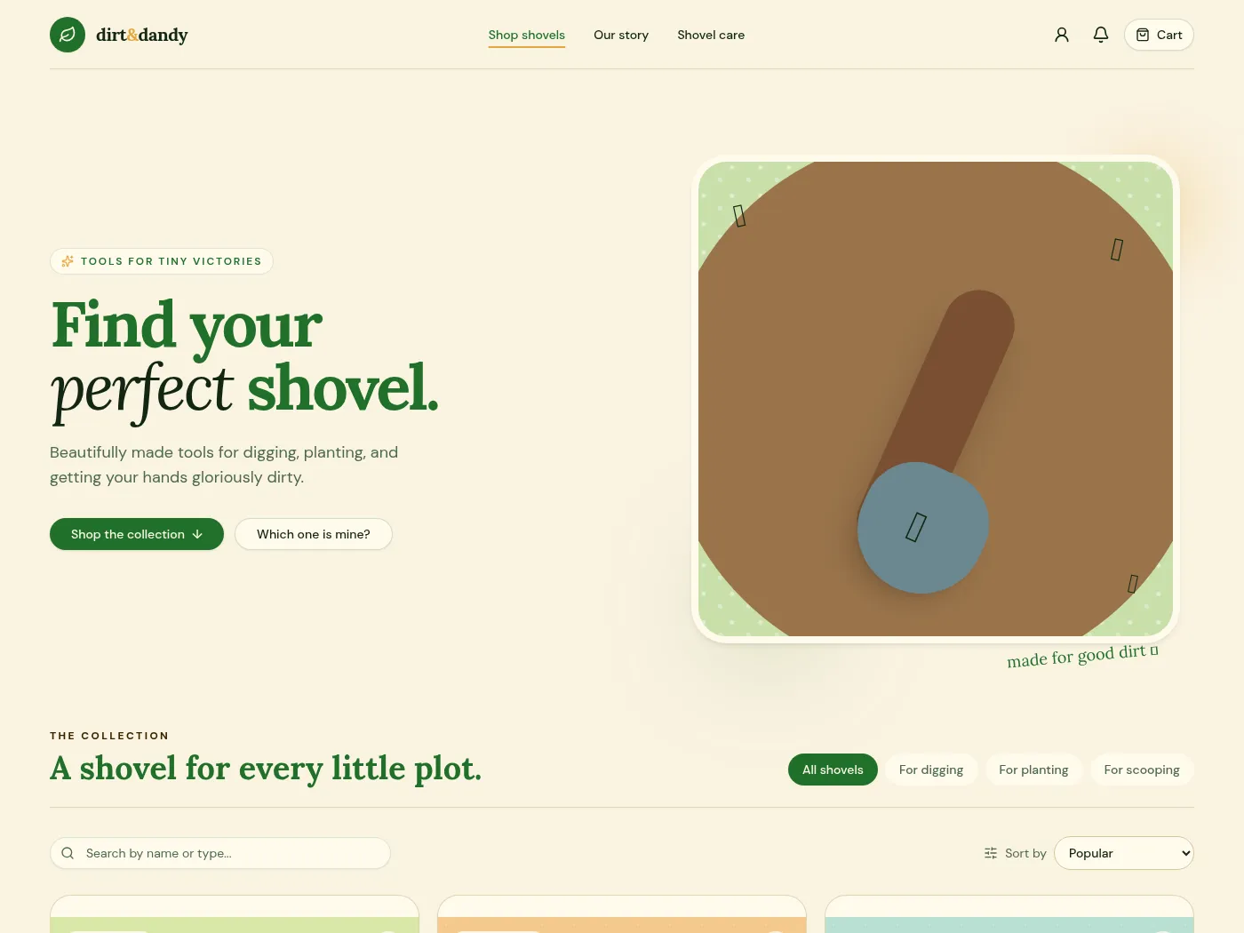 Shovel Shop GUI