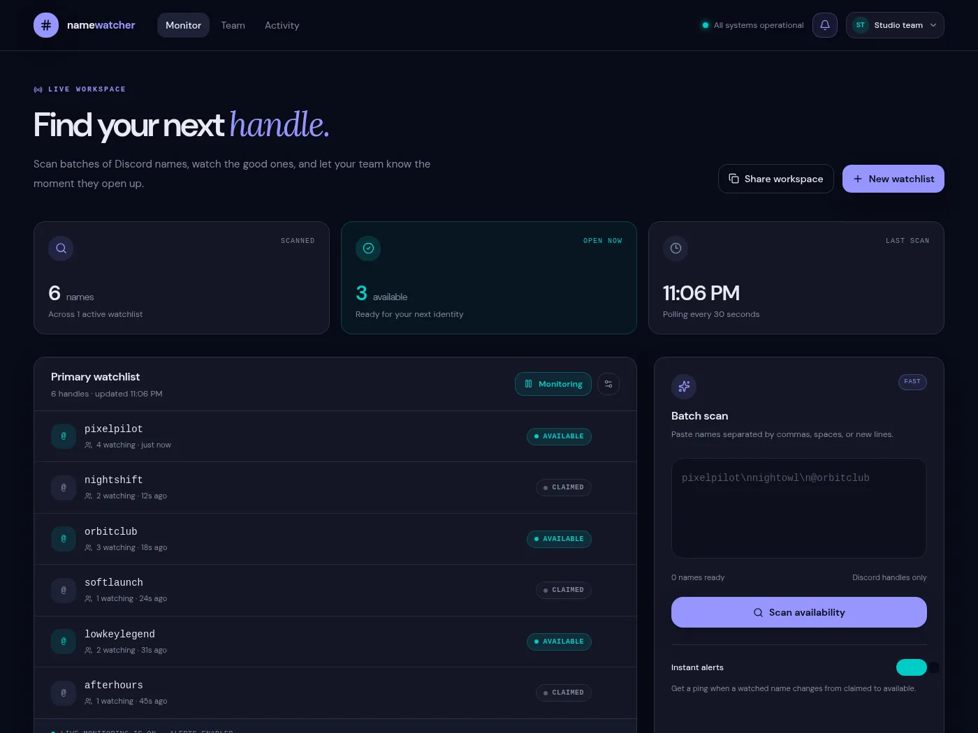 Discord Name Watcher