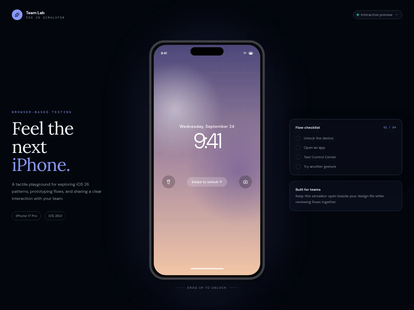 iOS 26 Simulator Web
