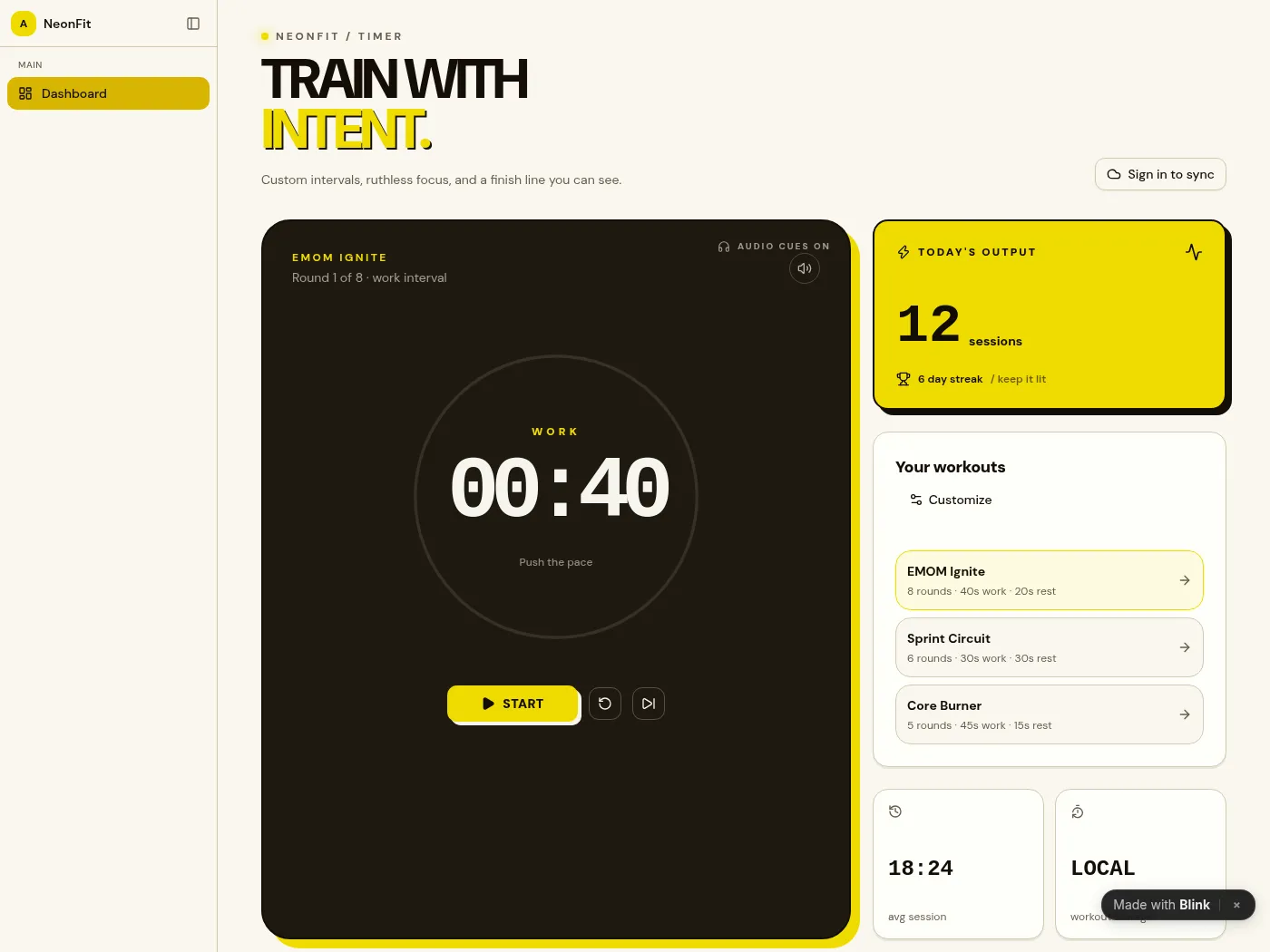 NeonFit Interval Timer