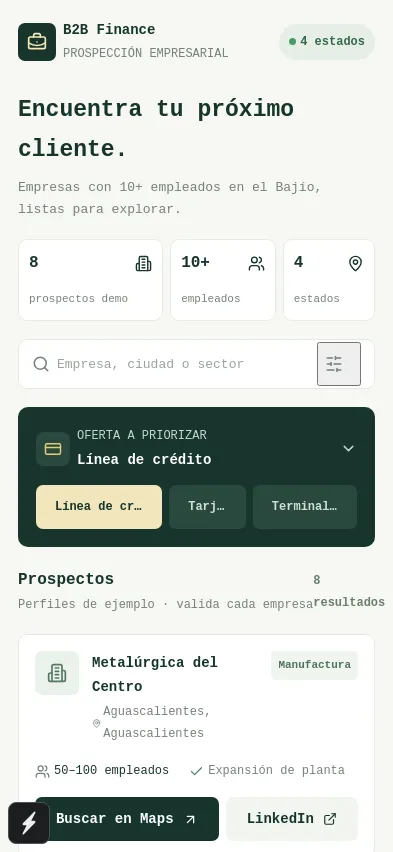 B2B Finance Finder