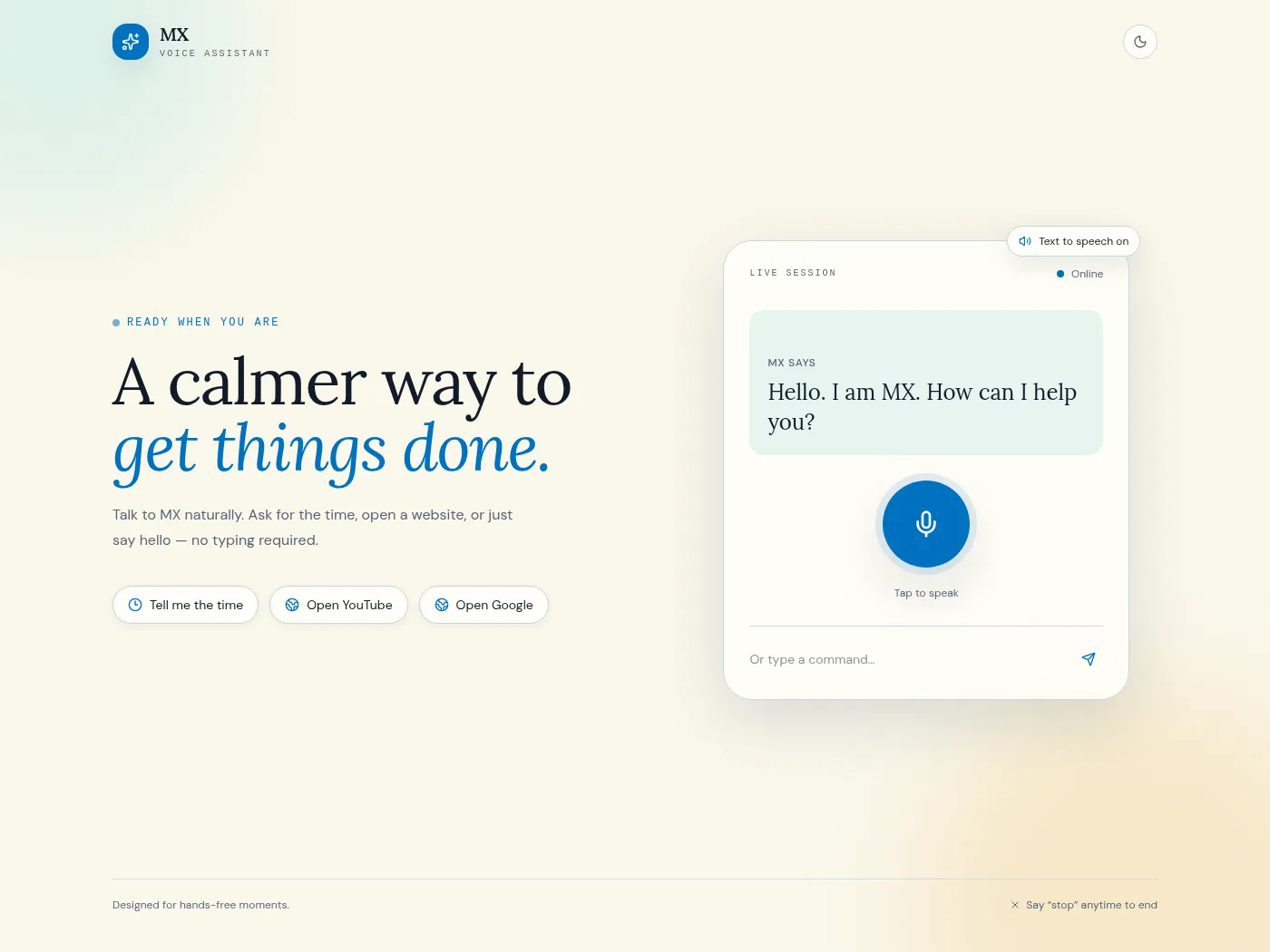 MX Voice Assistant