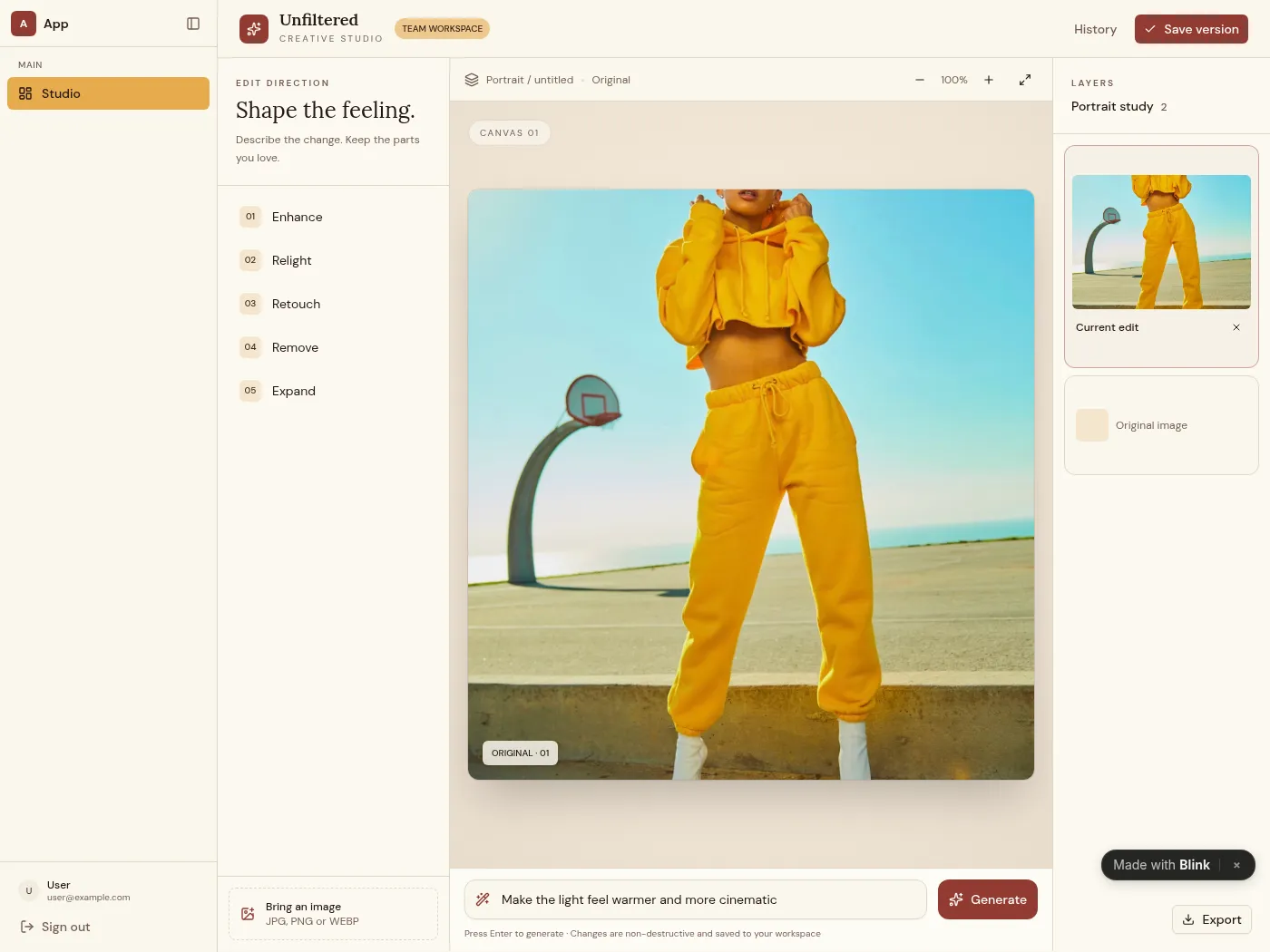 Unfiltered AI Photo Editor