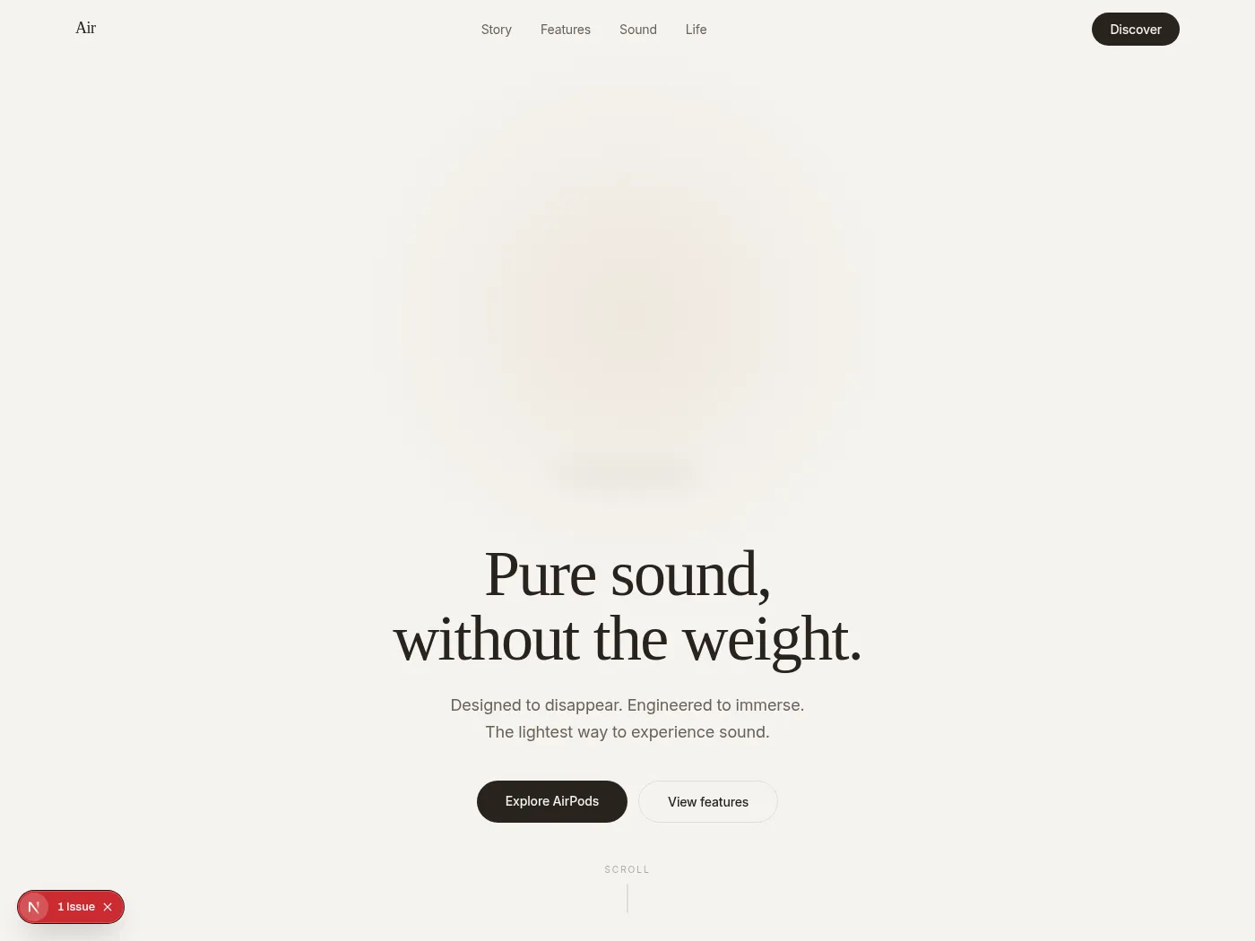 AirPods Cinematic Microsite