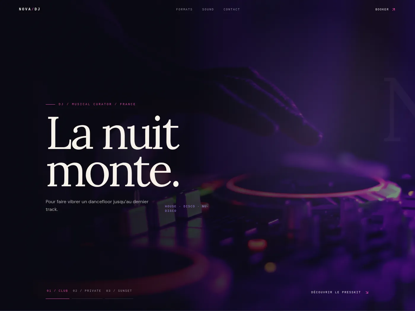 DJ PressKit Webpage