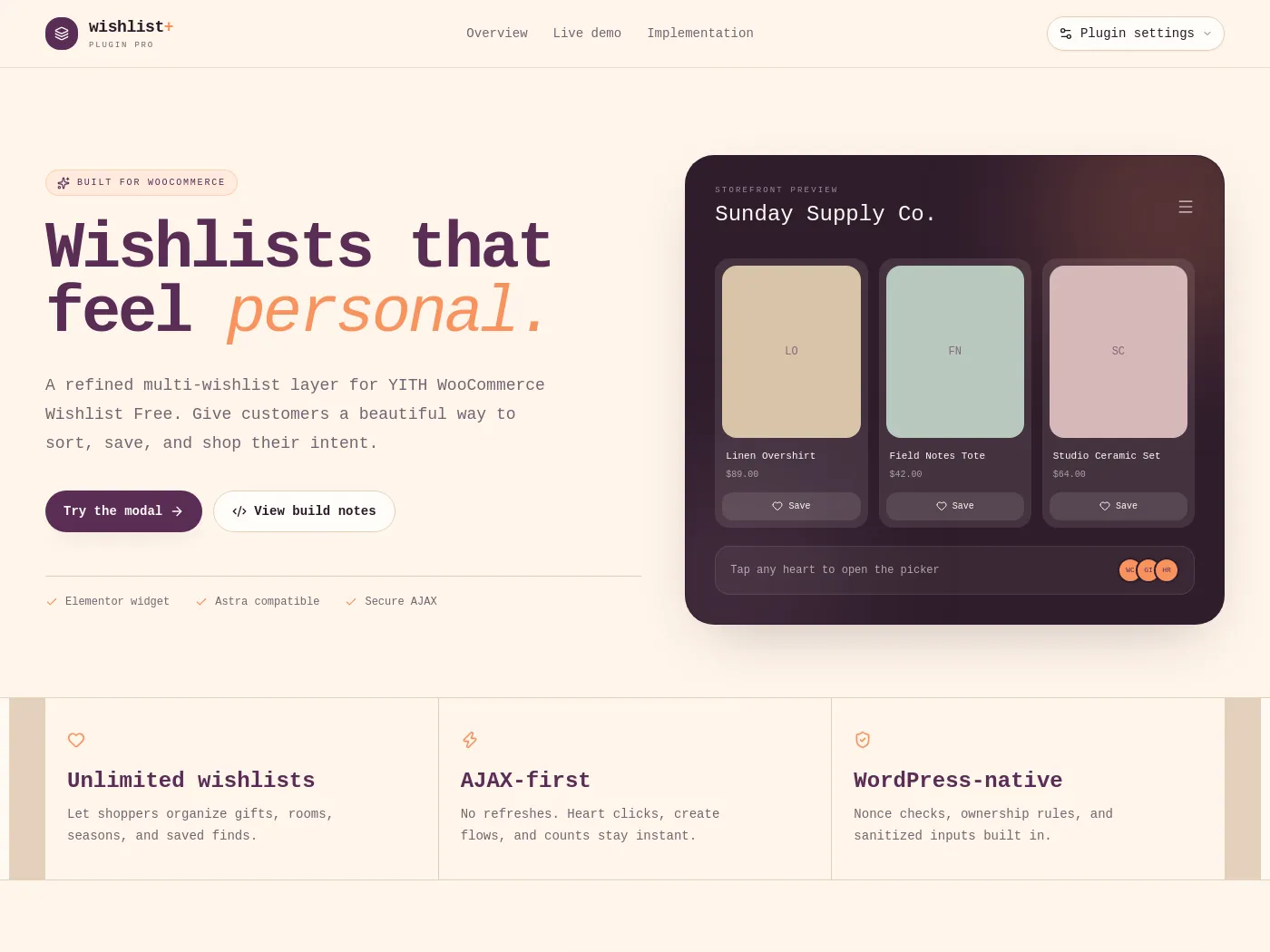 Multi-Wishlist Plugin Pro