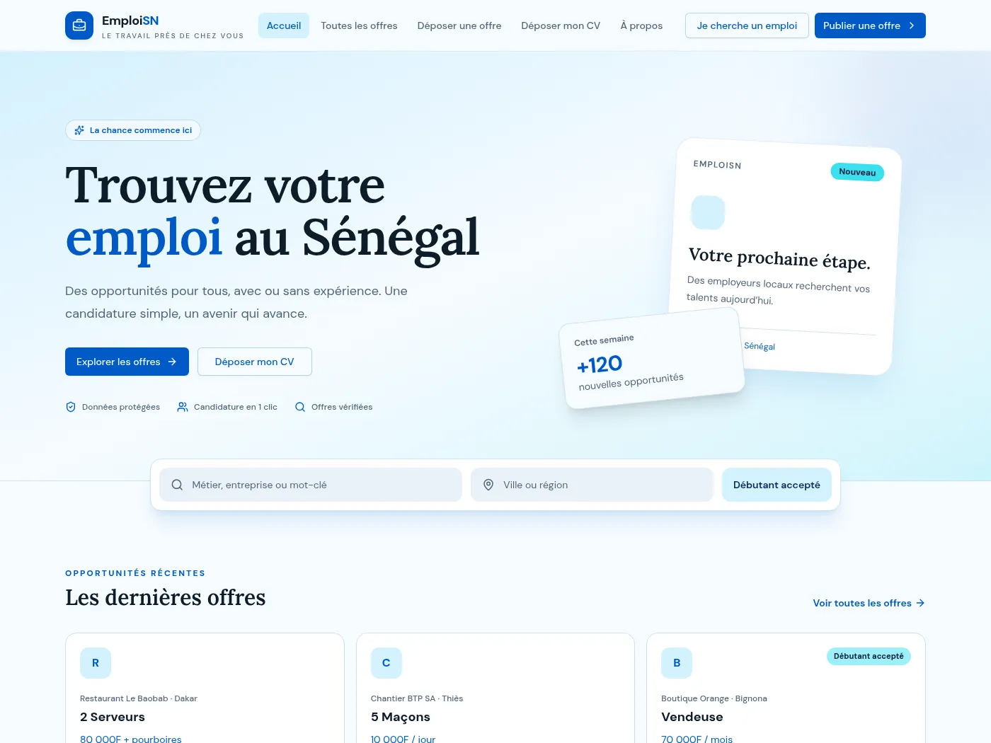 EmploiSN Recrutement Sénégal