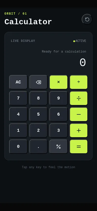 3D Animated Calculator