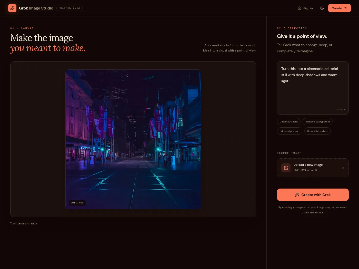Grok Image Studio