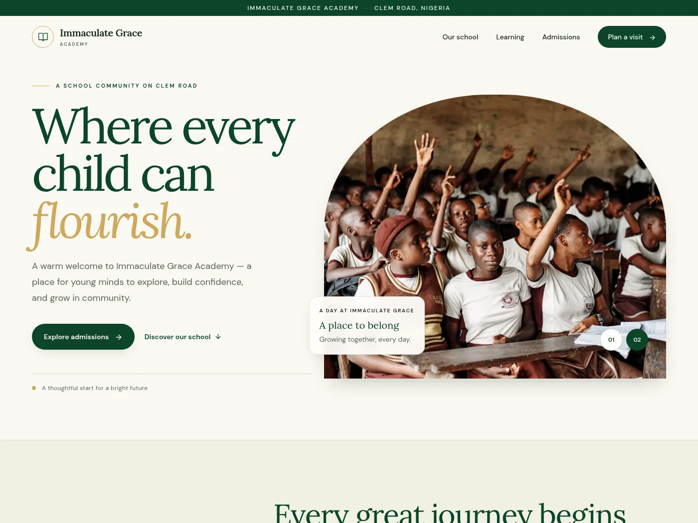 Immaculate Grace Academy Site