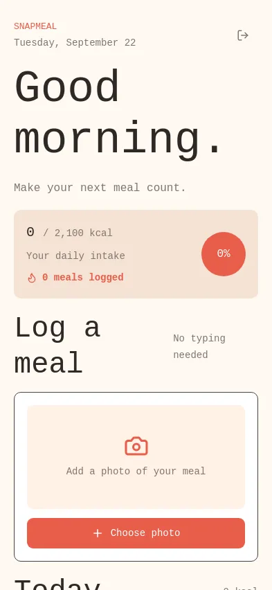 SnapMeal AI Tracker