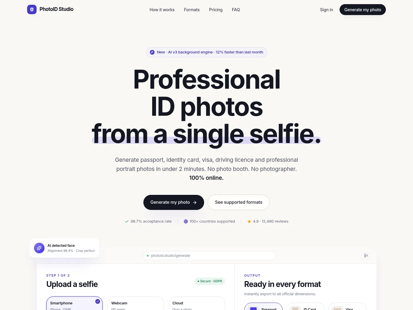 PhotoID Studio Landing