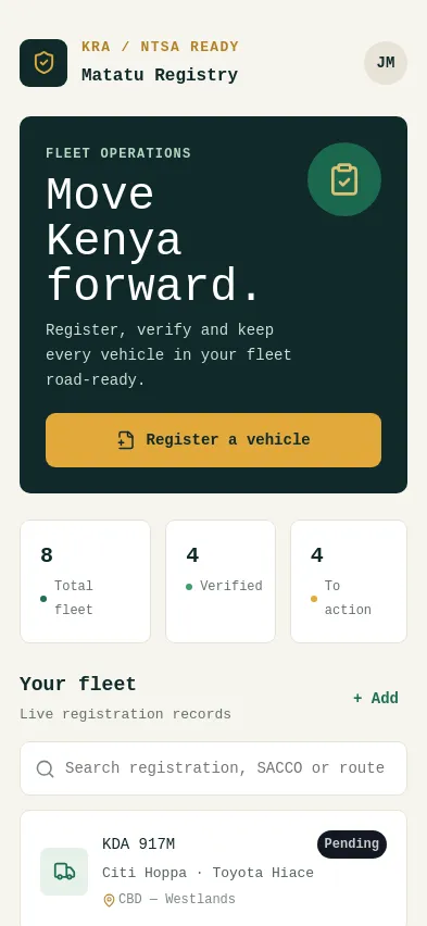 Matatu Registry App