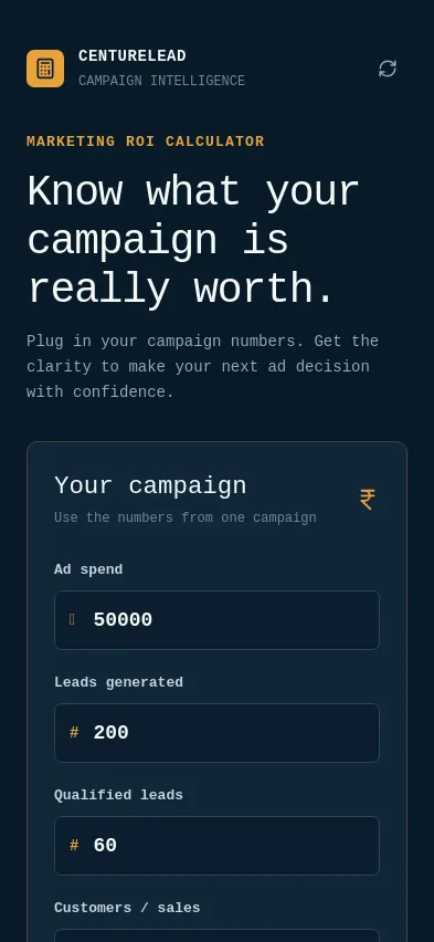 Marketing ROI Calculator