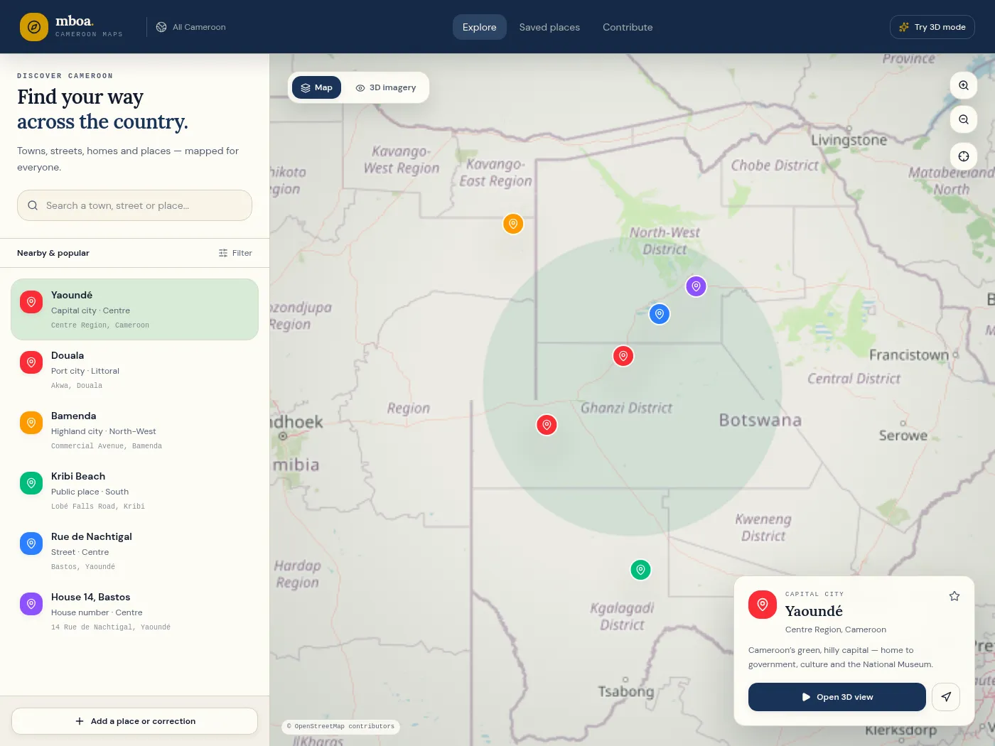 Cameroon Map Explorer