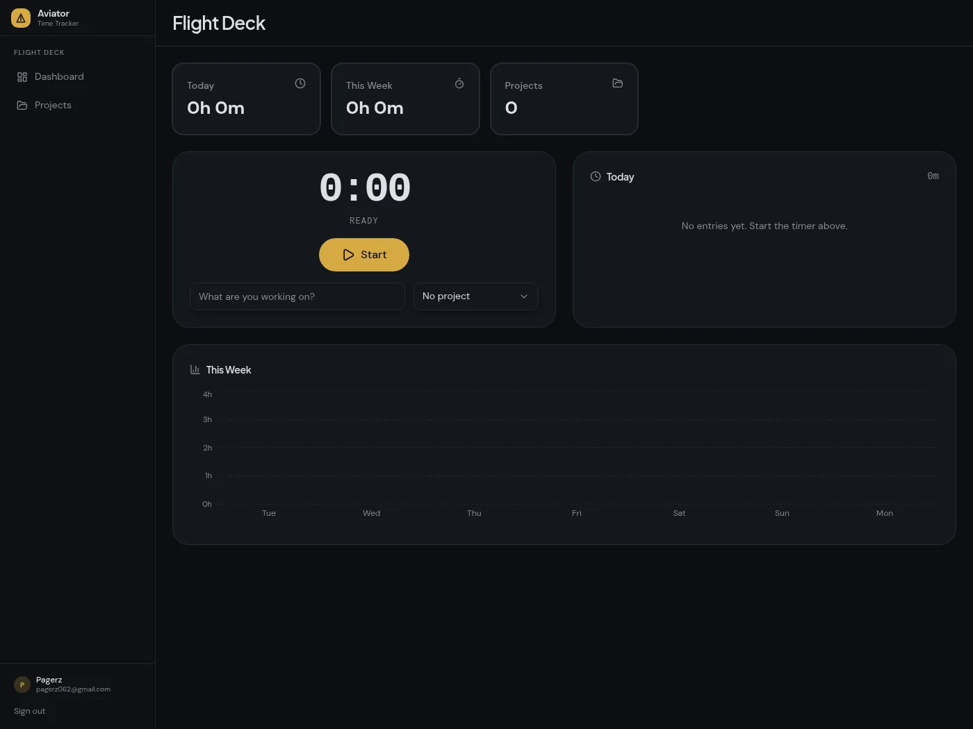 Aviator Time Tracker