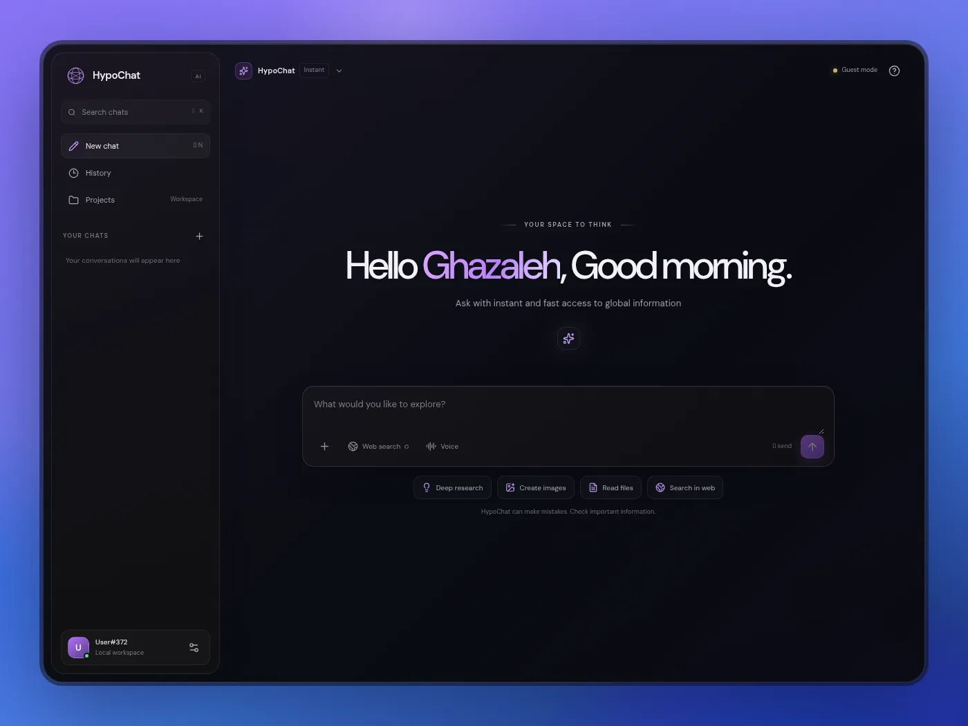 HypoChat Web Experience